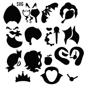 Villains Photo Booth Props - Lips & Hair- DIY Instant Download- Print ...