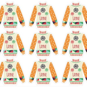 Ugly Christmas Sweater Gift Tags - Printable Instant Download PDF File ...