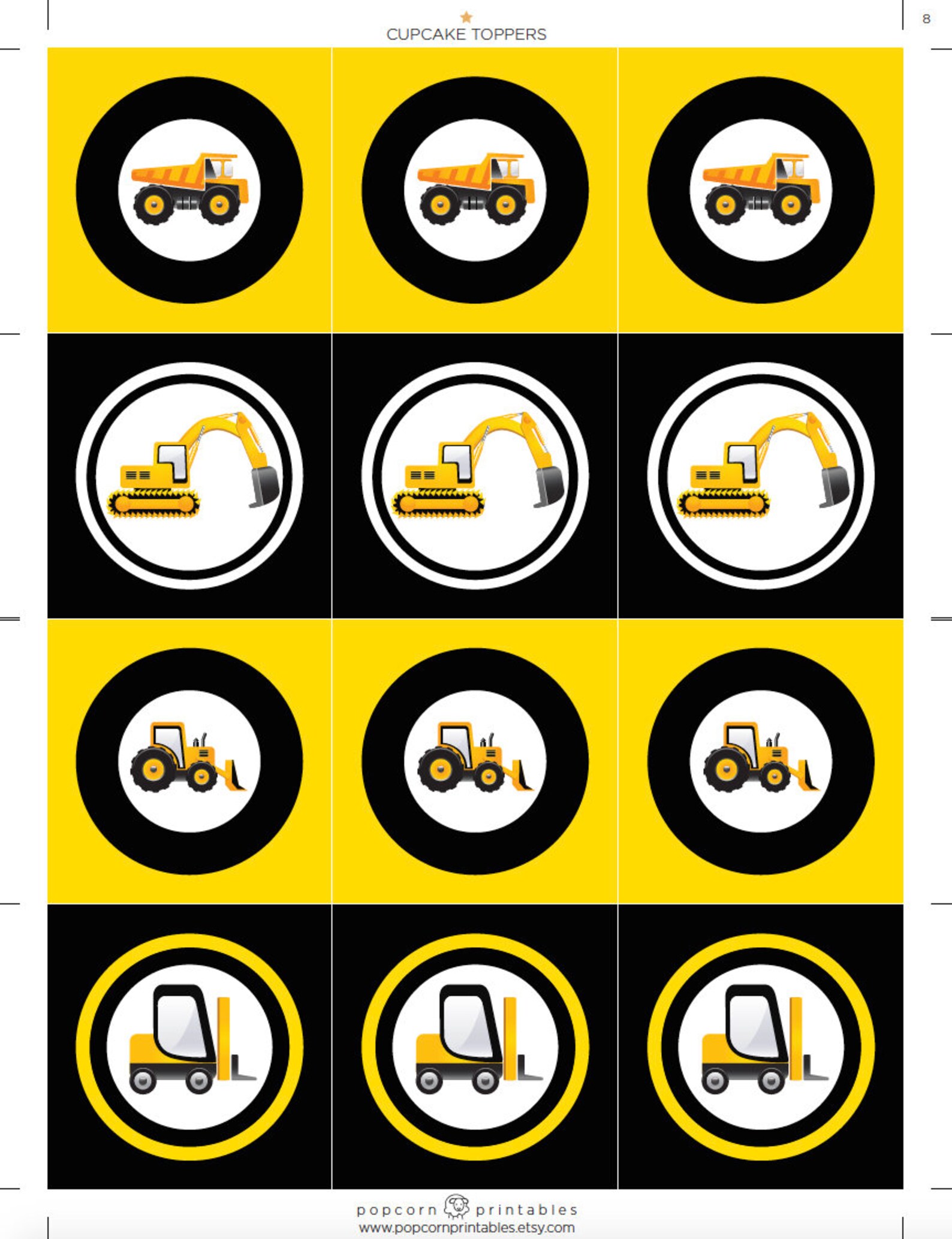 Construction Site Printable Party Package Birthday - Etsy