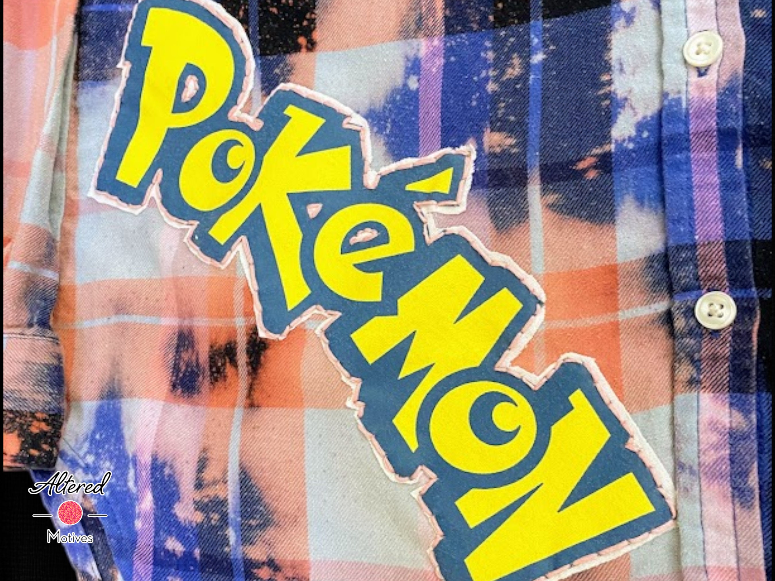 Pokemon Pikachu Thrash Bleached Flannel Size Small - Etsy