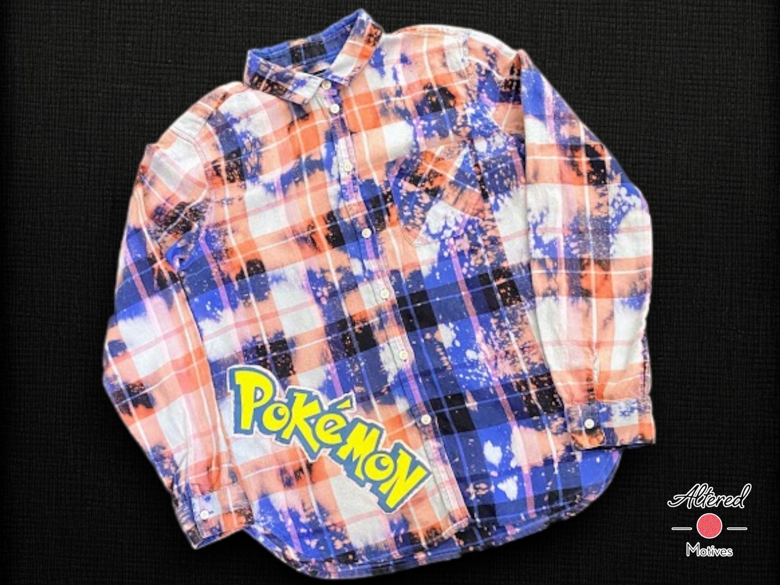 Pokemon Pikachu Thrash Bleached Flannel Size Small - Etsy