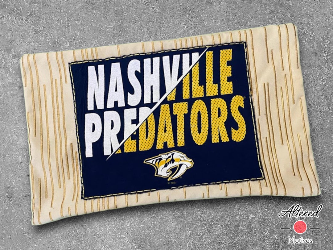 Nashville Predators - Upcycled Lumbar Pillow Cover From Repurposed Tee ...