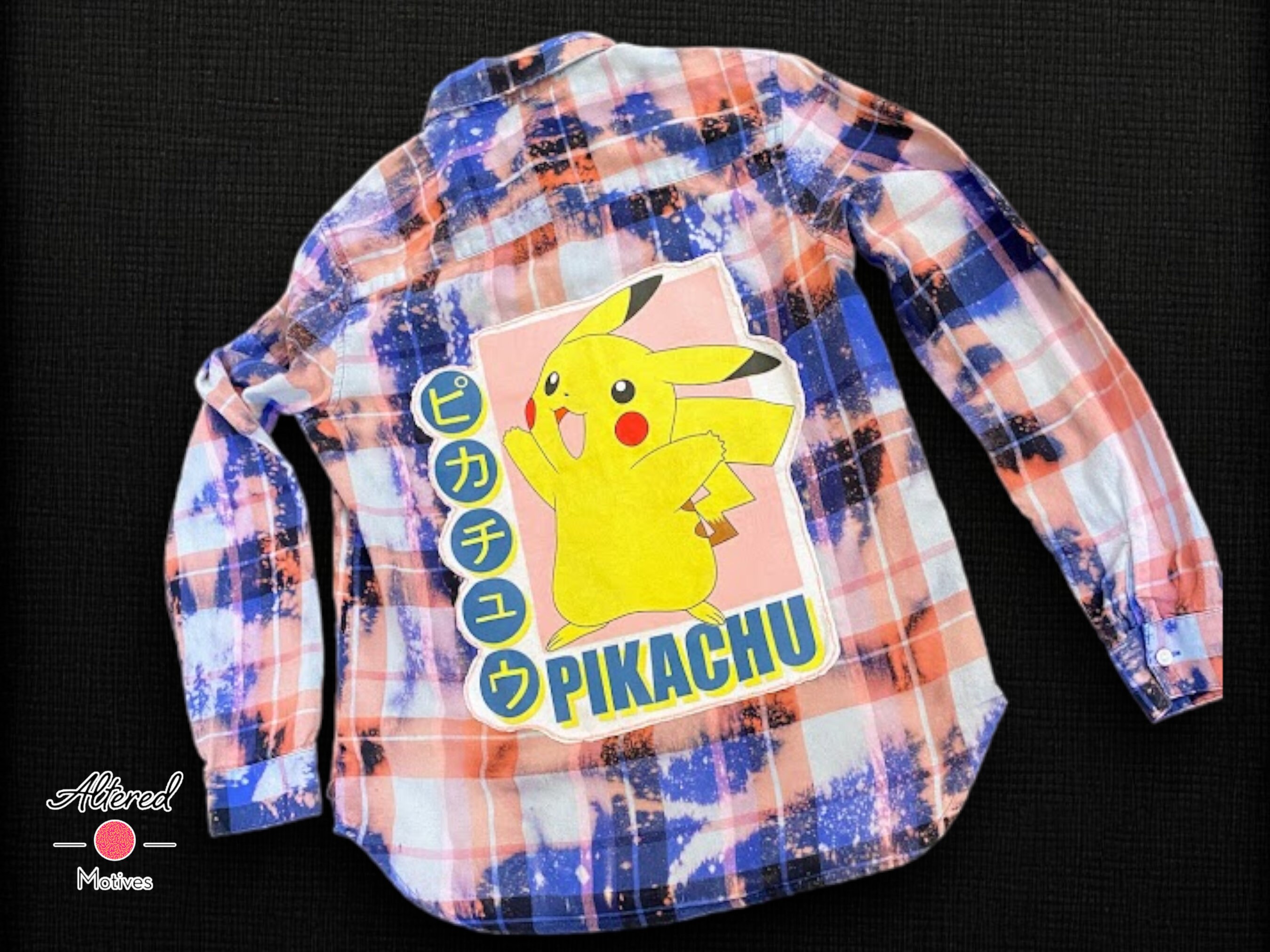 Pokemon Pikachu Thrash Bleached Flannel Size Small - Etsy