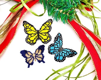 Morpho Butterfly Brick Stitch Beading Pattern - Etsy