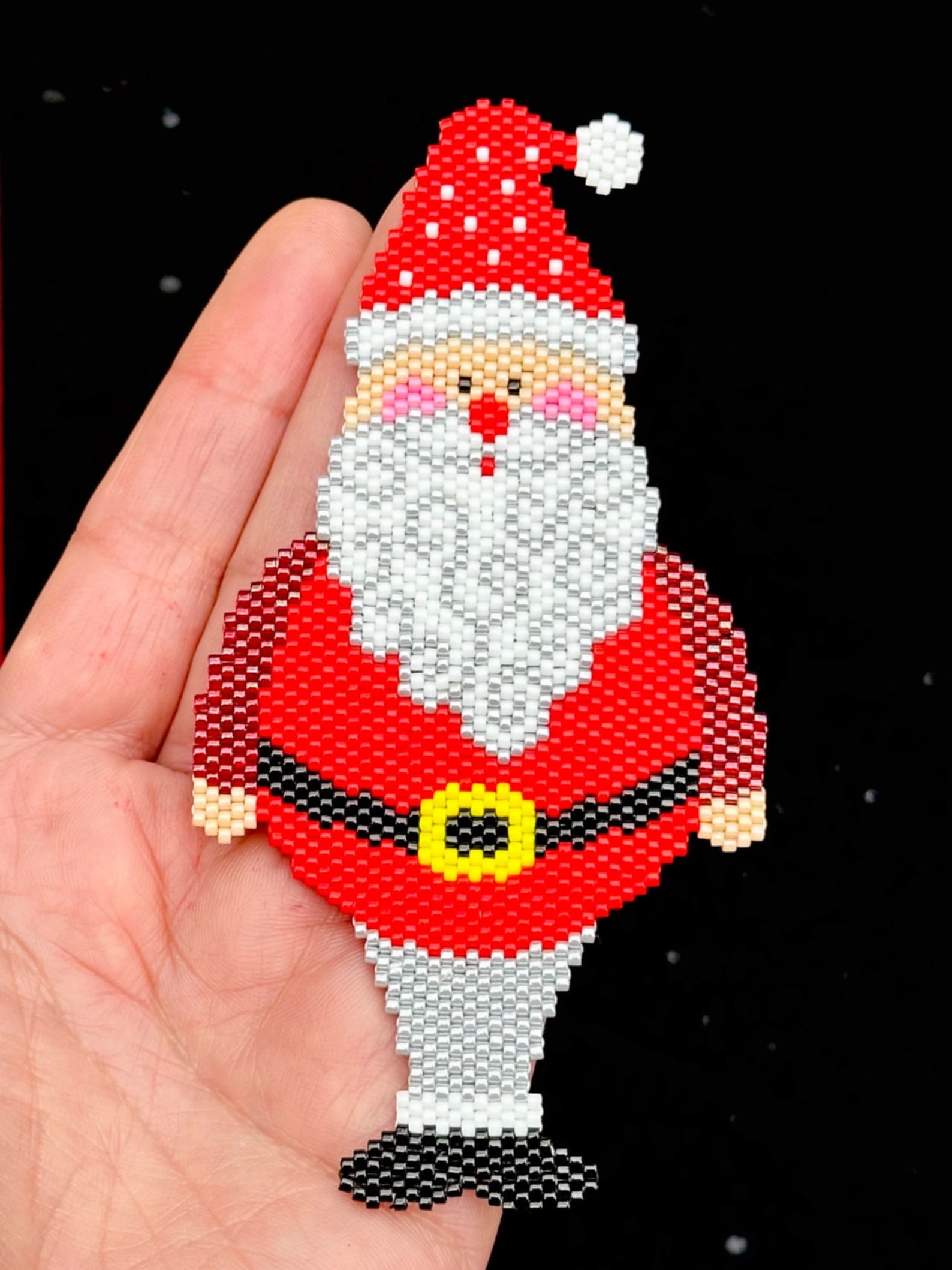Peyote Stitch or Brick Stitch Santa Claus Pattern, Beaded Santa, PDF ...
