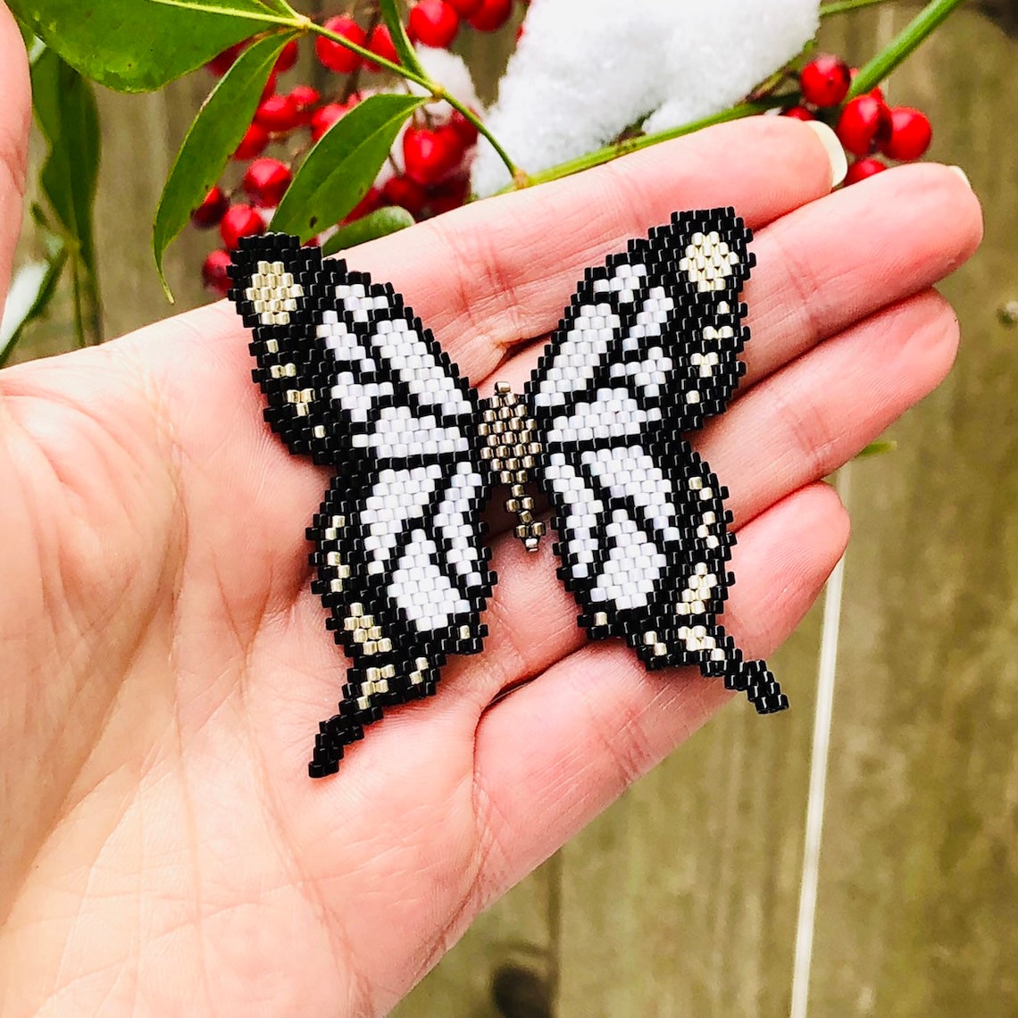 Brick Stitch Beaded Butterfly Pattern, Miyuki Delica (PDF Pattern) - Etsy
