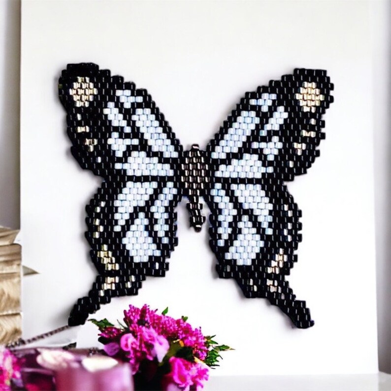 Brick Stitch Beaded Butterfly Pattern, Miyuki Delica (PDF Pattern) - Etsy