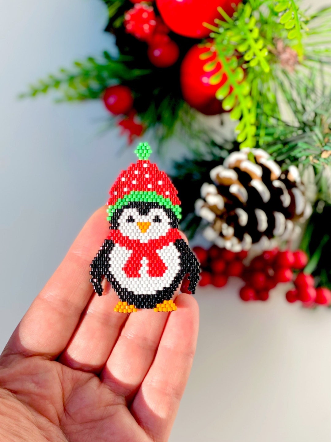 Brick and Peyote Stitch Instant Download PDF Pattern, Christmas ...