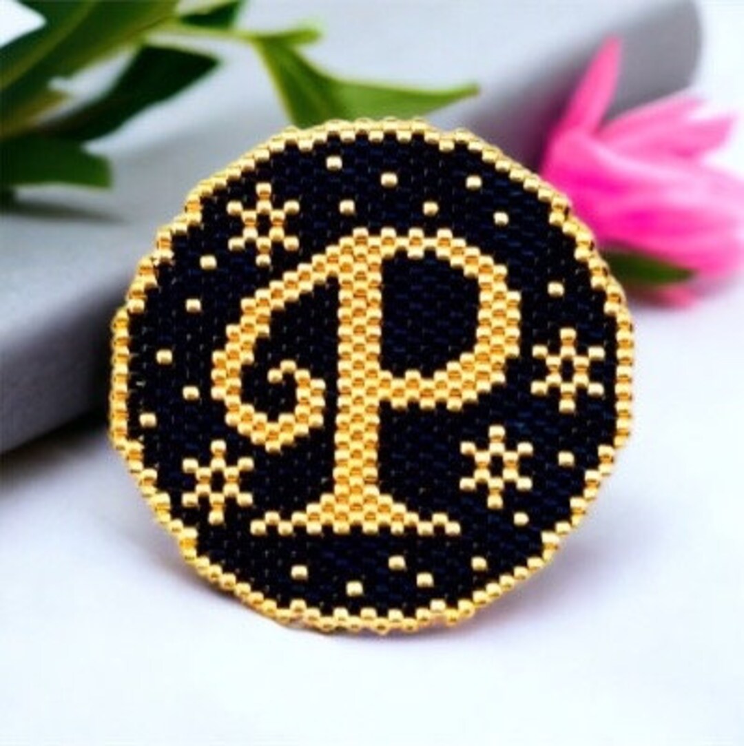 Peyote Stitch or Brick Stitch Pattern Letter P, Digital Download, PDF ...