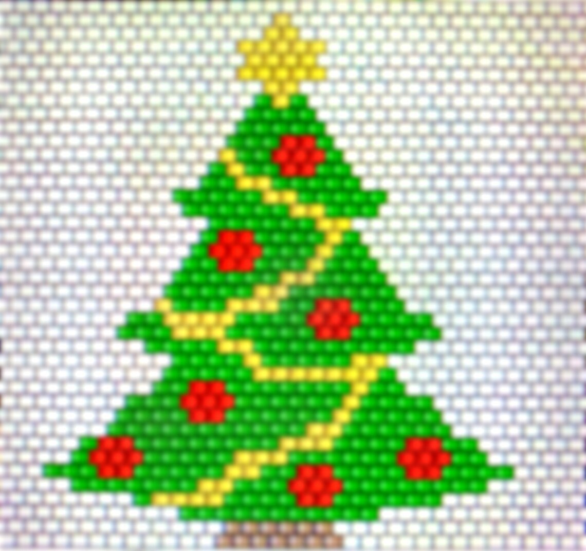 Christmas Tree Bead Pattern, Brick Stitch PDF (digital Download) - Etsy