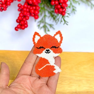 Cute Fox - Brick and Peyote Stitch Pattern, Seed Beads Fox Pattern ...