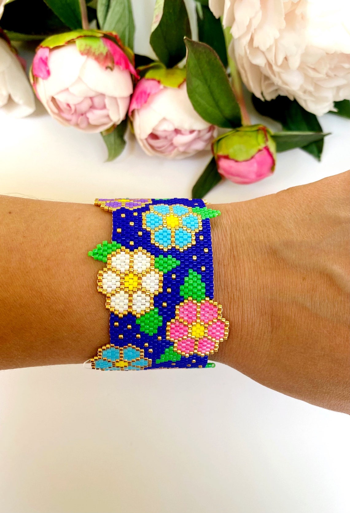 Peyote Bracelet Pattern Beading PATTERN Peyote Stitch Beaded | Etsy