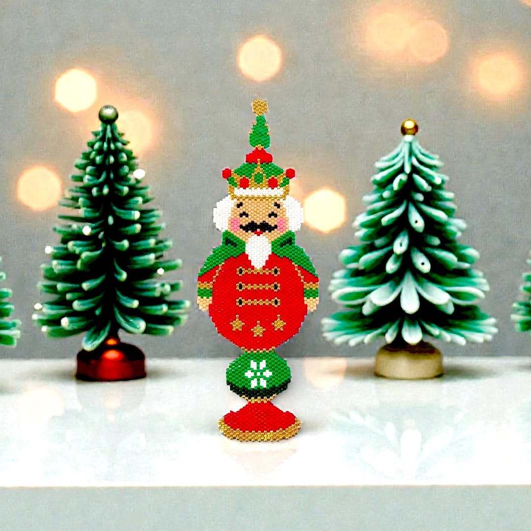 Nutcracker Bead Pattern PDF - Peyote and Brick Stitch Ornament ...