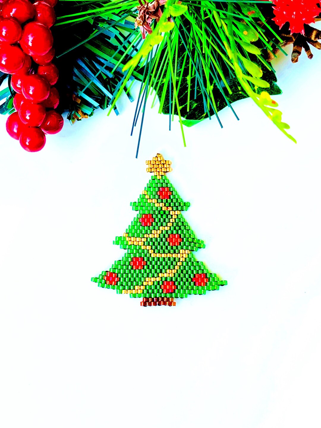 Christmas Tree Bead Pattern, Brick Stitch PDF (digital Download) - Etsy