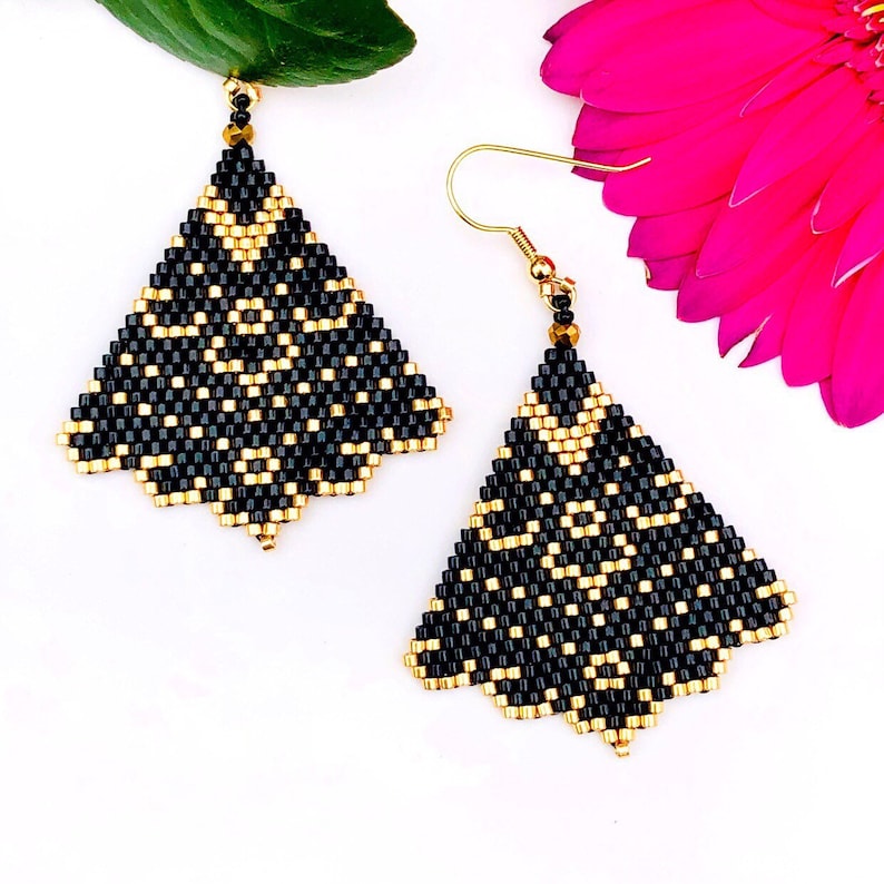 Peyote and Brick Stitch Earrings Patterns Instant Download - Etsy