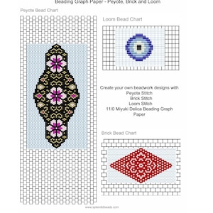 Beading Graph Paper for Peyote, Brick, Loom Stitch (printable PDF) - Etsy