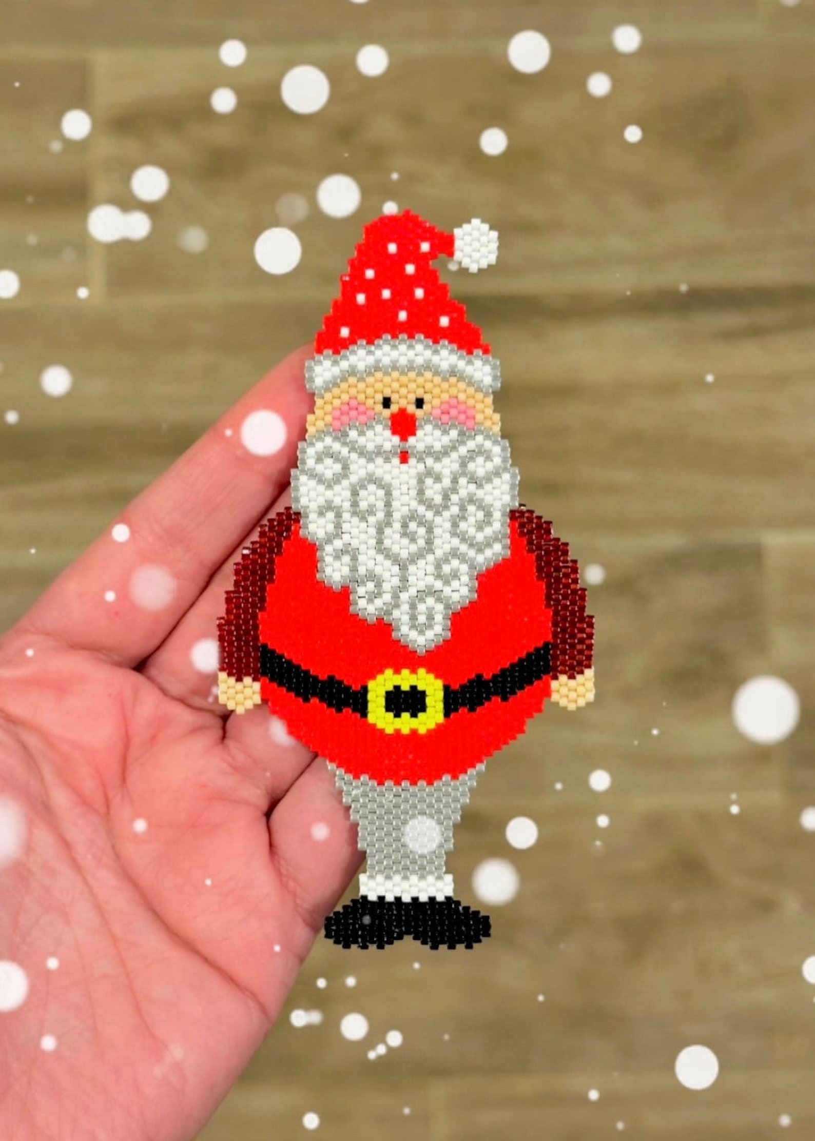 Peyote Stitch or Brick Stitch Santa Claus Pattern, Beaded Santa, PDF ...