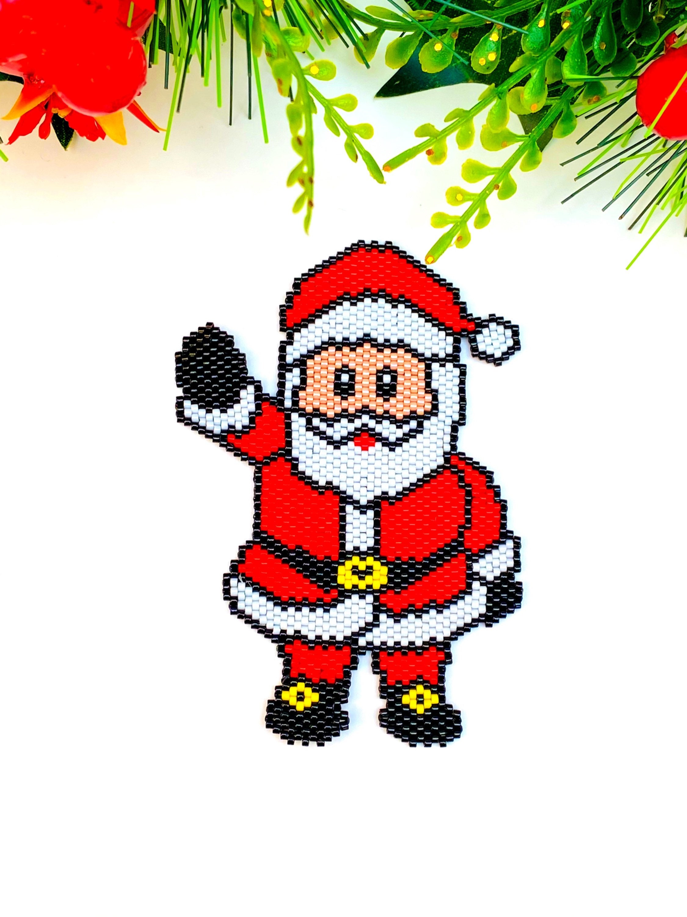 Peyote and Brick Stitch Santa Claus Pattern, Digital Download, PDF ...
