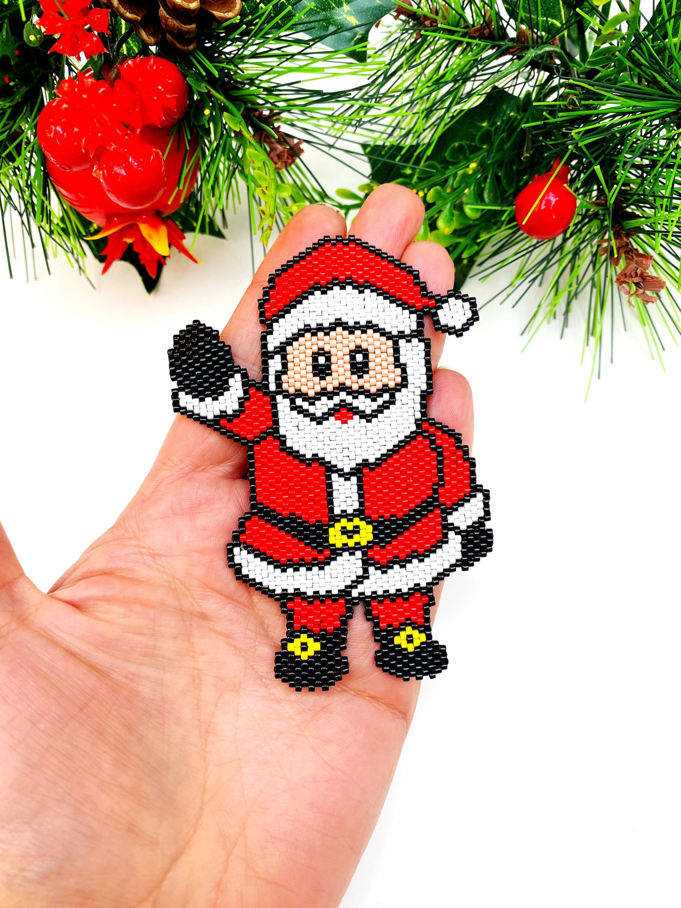 Peyote and Brick Stitch Santa Claus Pattern, Digital Download, PDF ...
