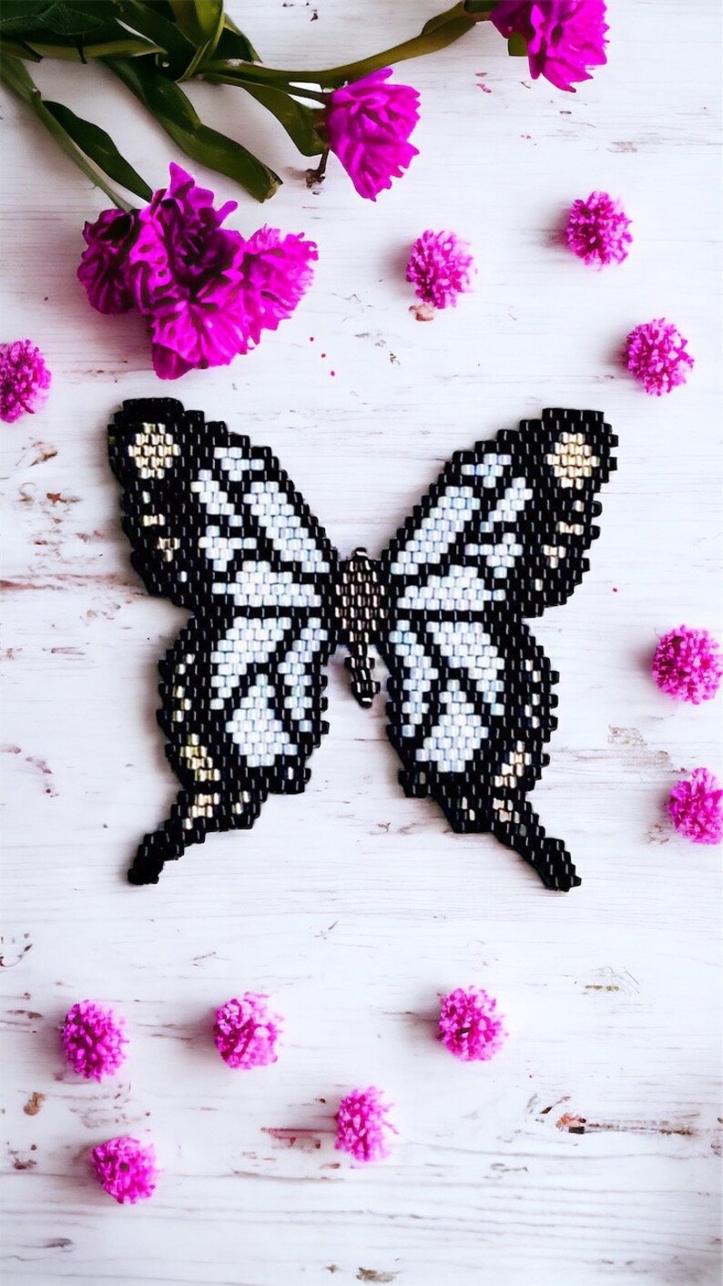 Brick Stitch Beaded Butterfly Pattern, Miyuki Delica (PDF Pattern) - Etsy