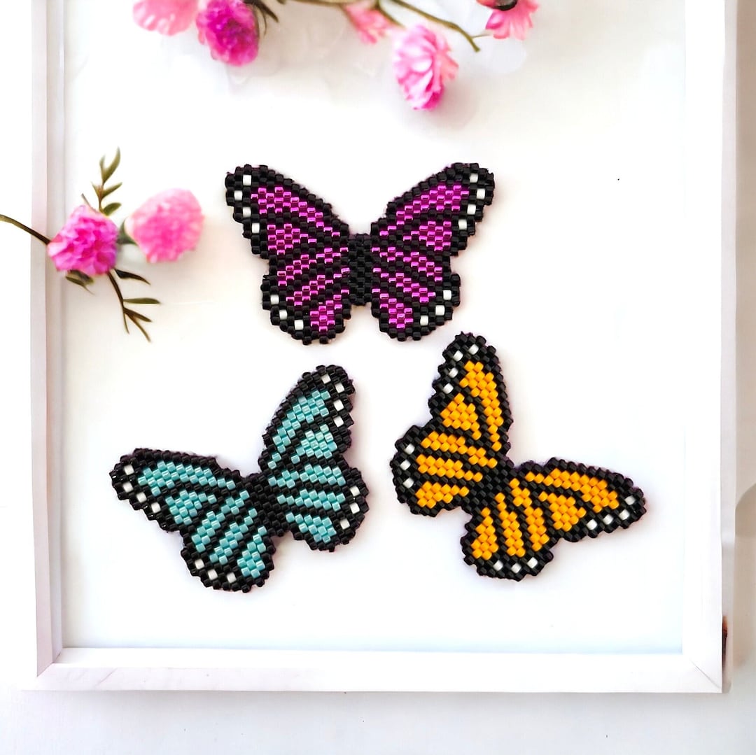Brick Stitch Butterfly Pattern, Peyote Stitch Butterfly Pattern,instant ...