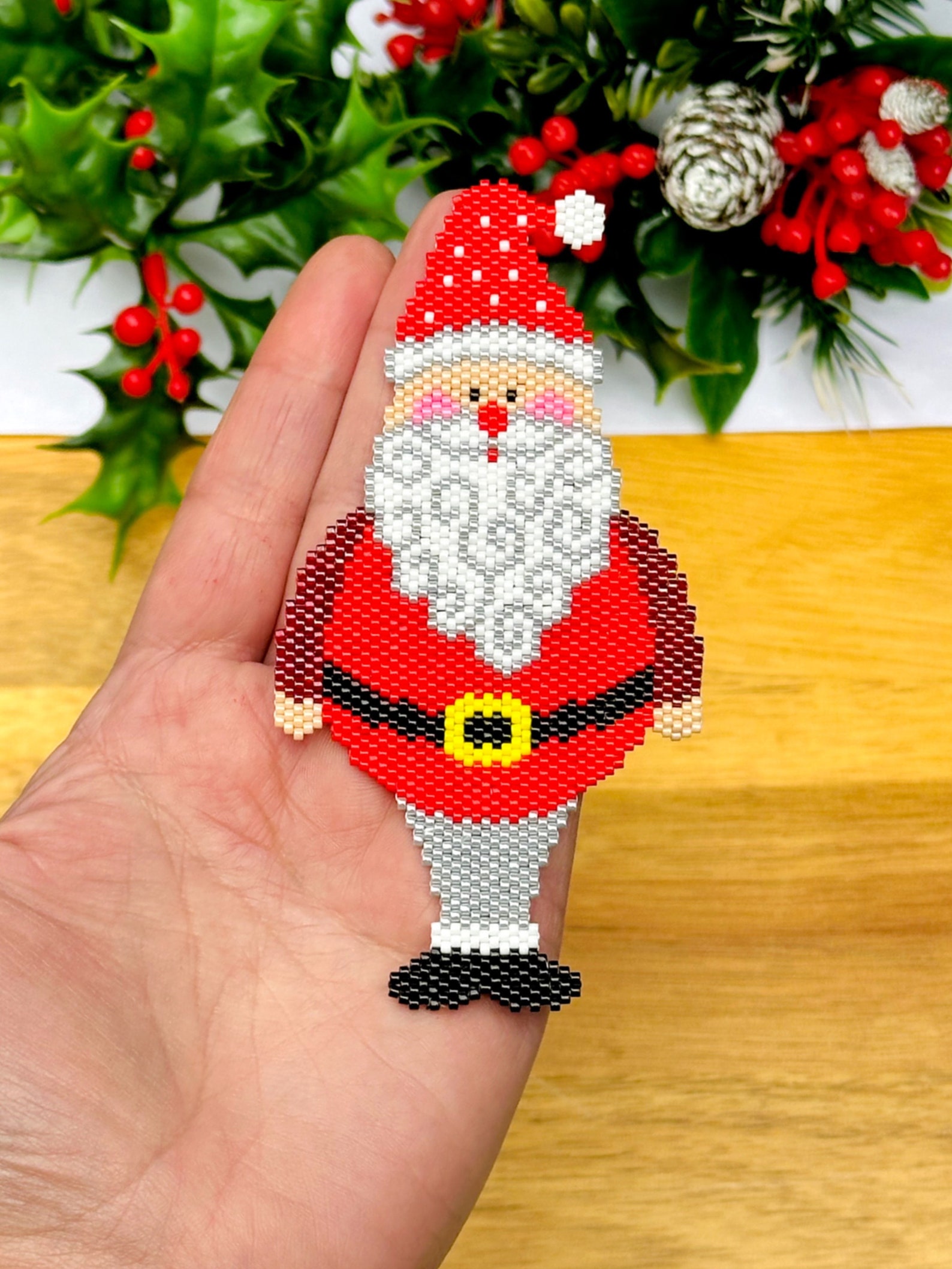 Peyote Stitch or Brick Stitch Santa Claus Pattern, Beaded Santa, PDF ...