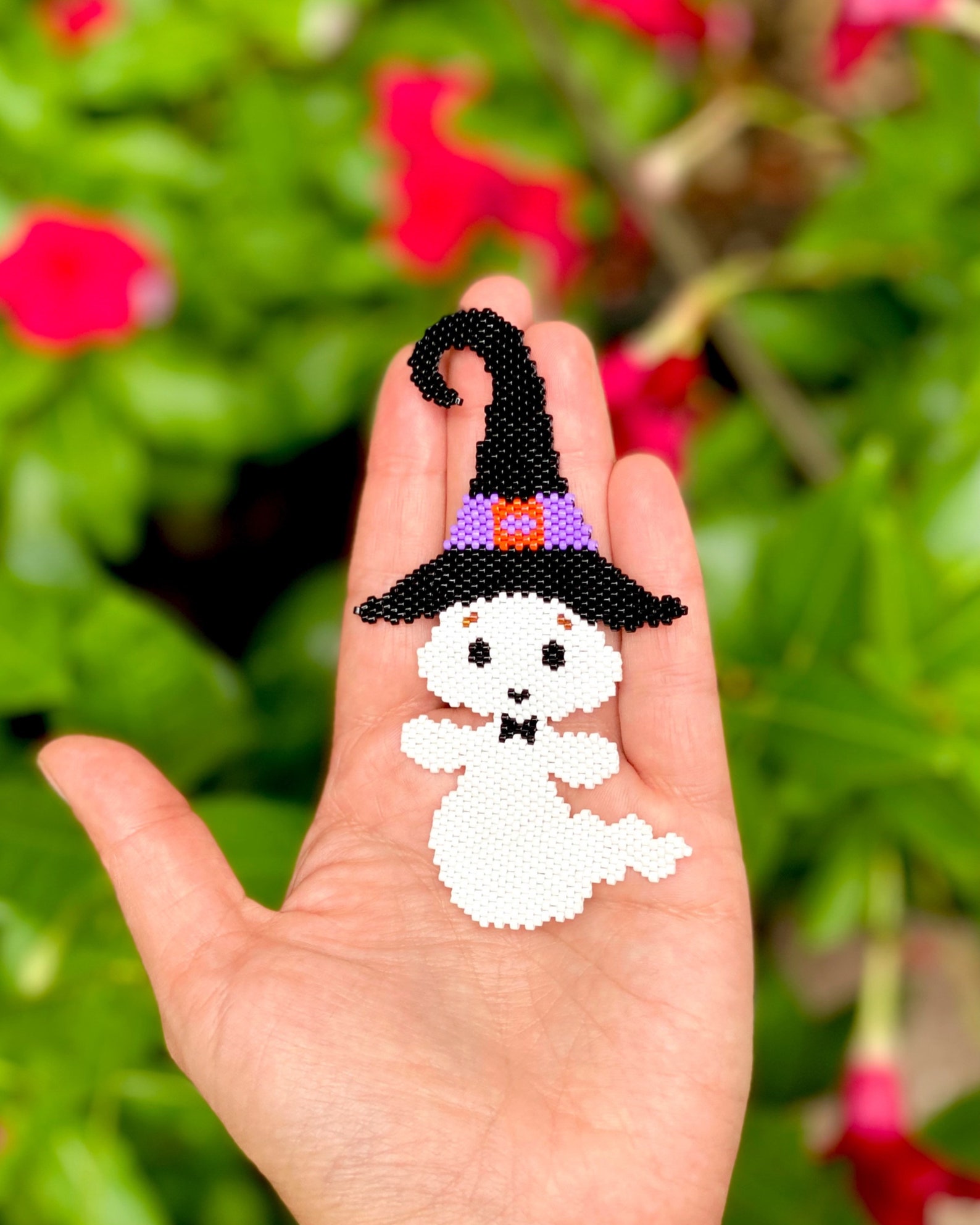 Halloween Ghost Brick Stitch Ghost Pattern Peyote Stitch - Etsy