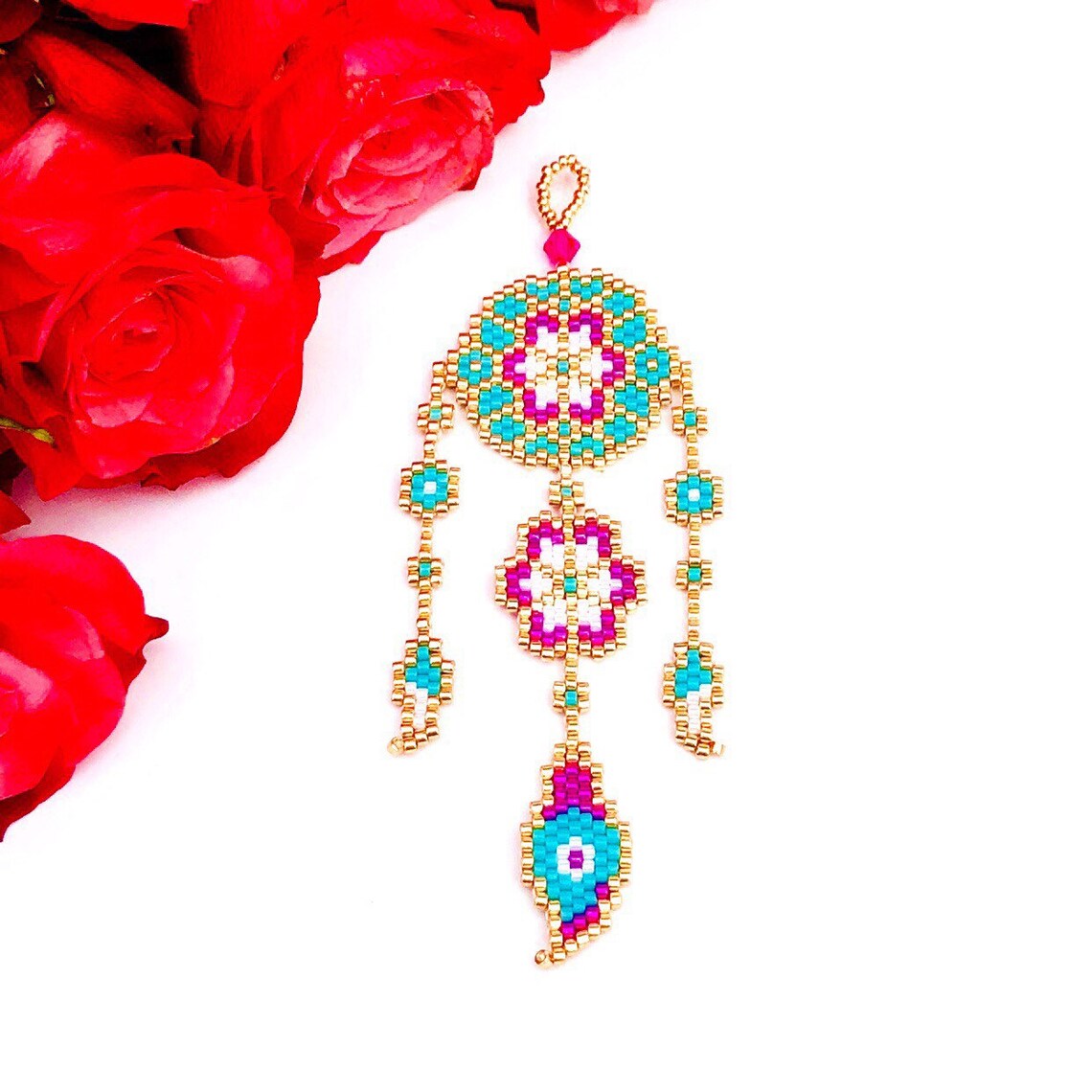 Peyote Stitch Patterns Dream Catcher Peyote Stitch Pattern - Etsy