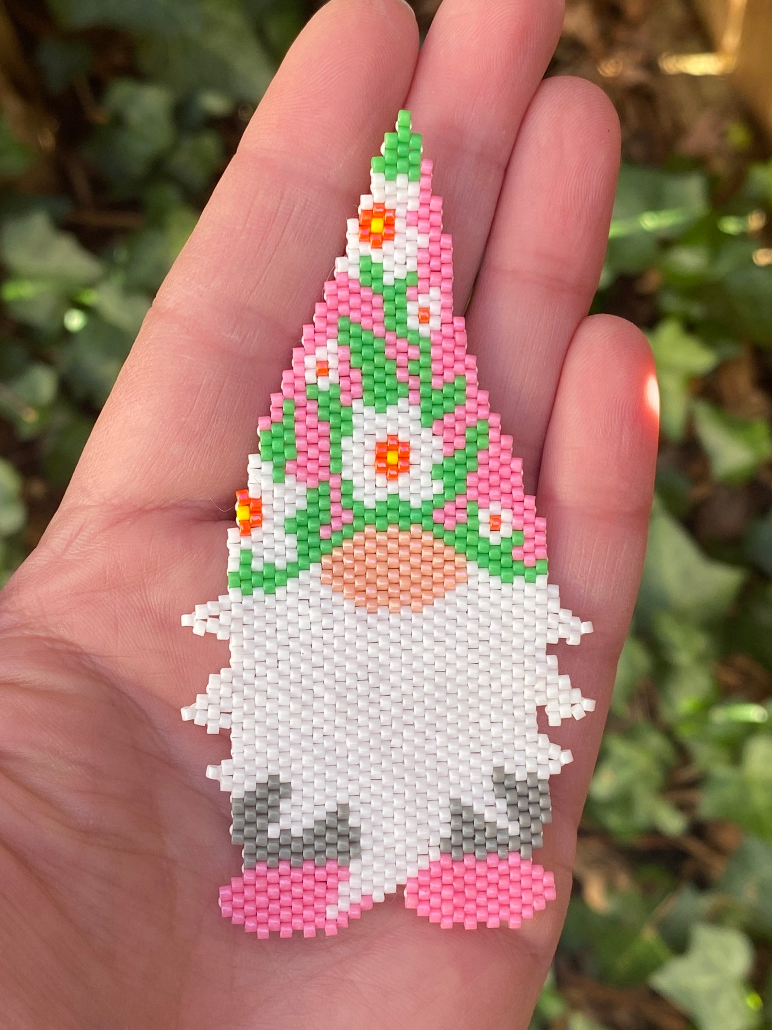 Garden Gnome Peyote or Brick Stitch Bead Pattern, Easter Gnome Pattern ...