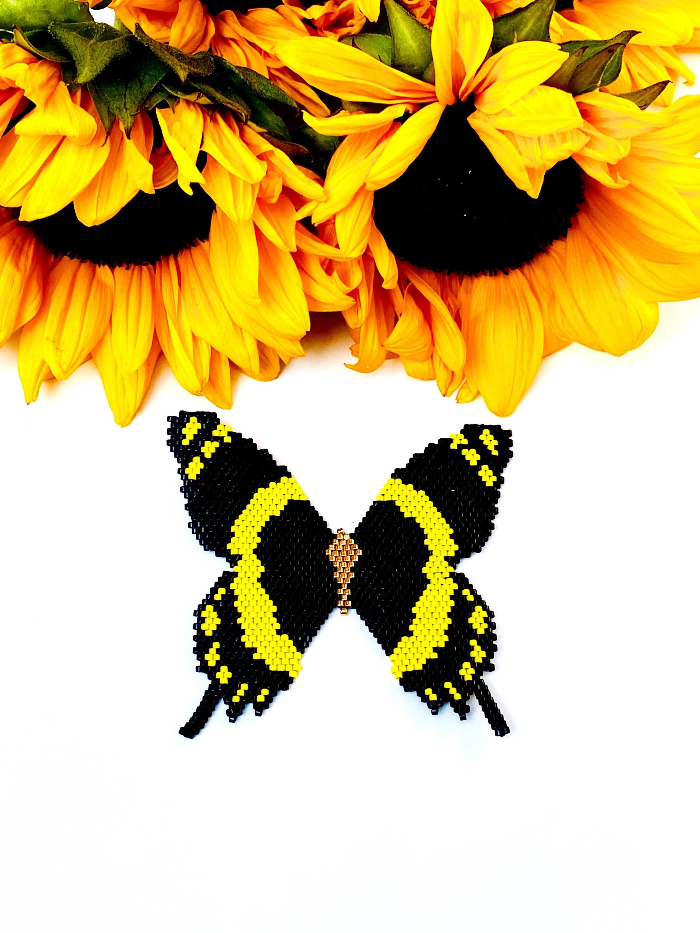 Beaded Butterfly Brick Stitch Pattern (PDF Download) - Etsy