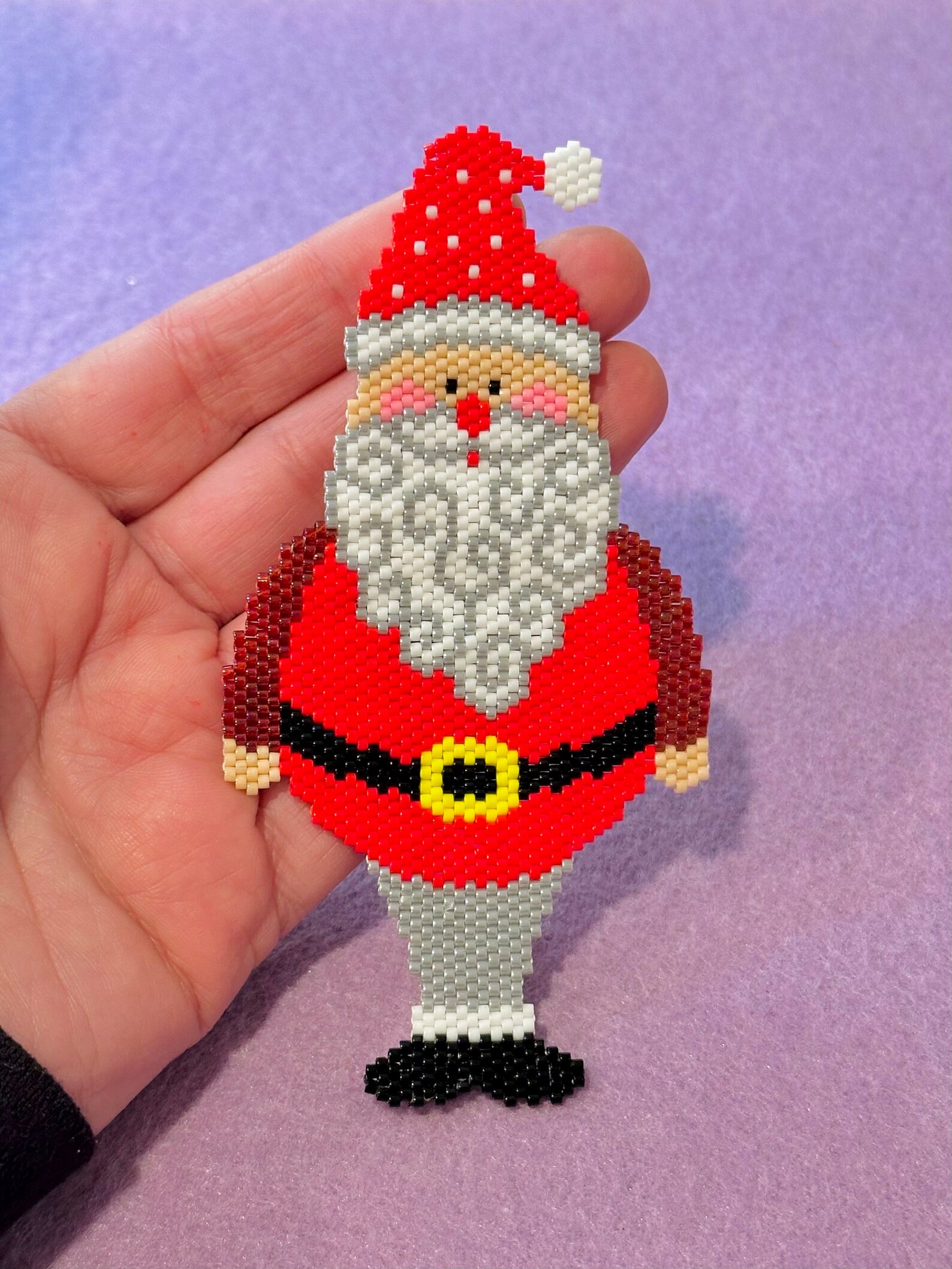Peyote Stitch or Brick Stitch Santa Claus Pattern, Beaded Santa, PDF ...