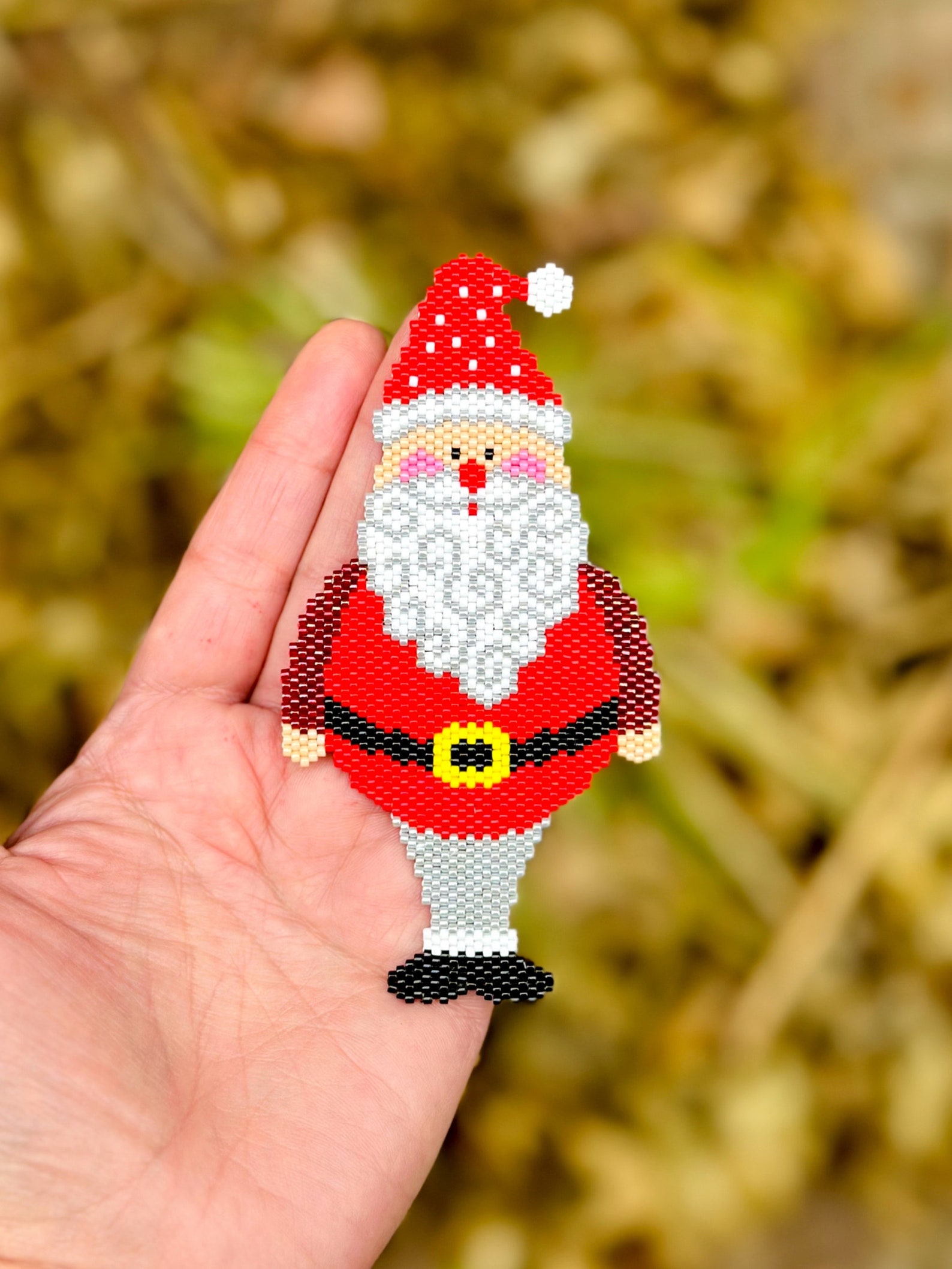 Peyote Stitch or Brick Stitch Santa Claus Pattern, Beaded Santa, PDF ...