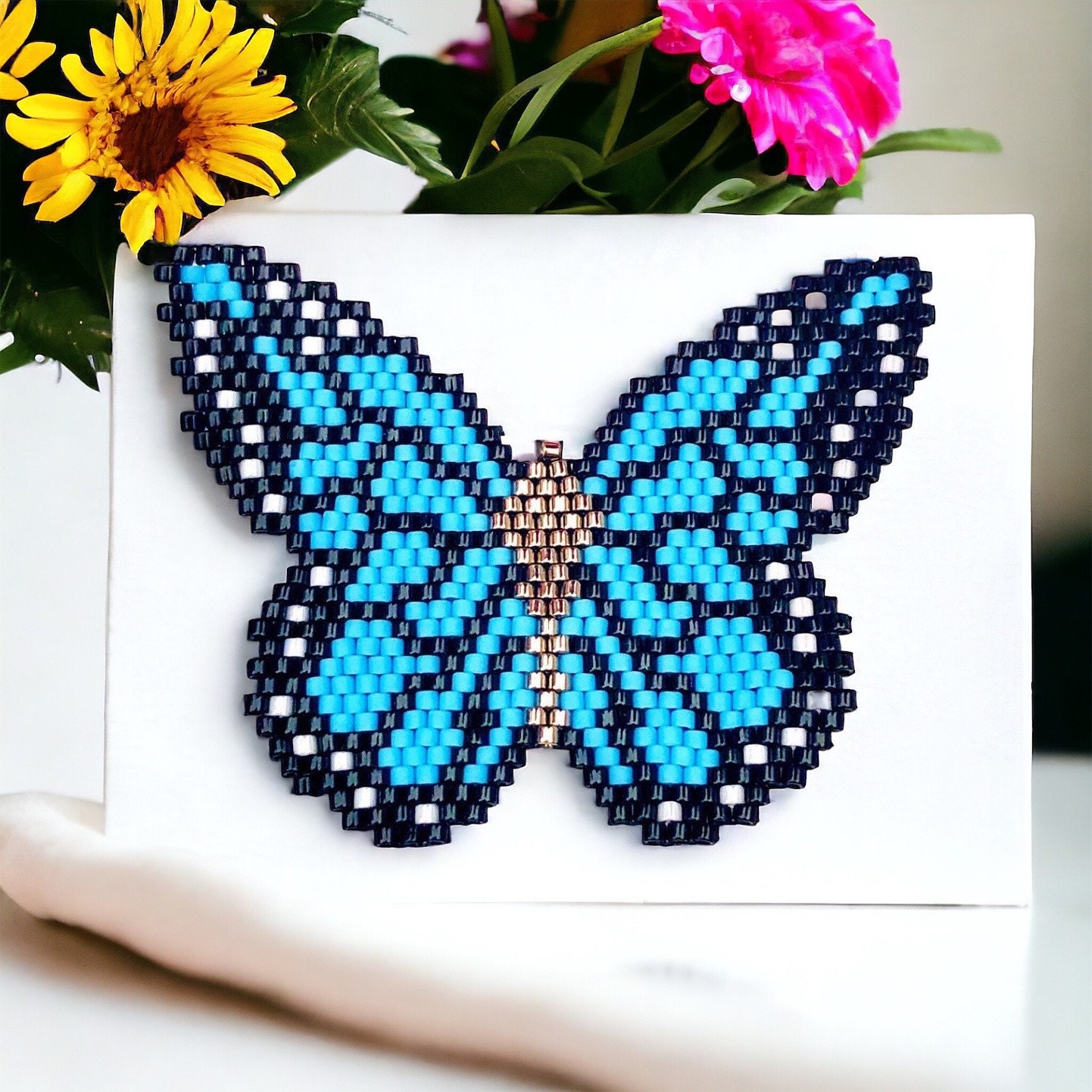 Beaded Butterfly Brick Stitch Pattern (PDF) - Etsy