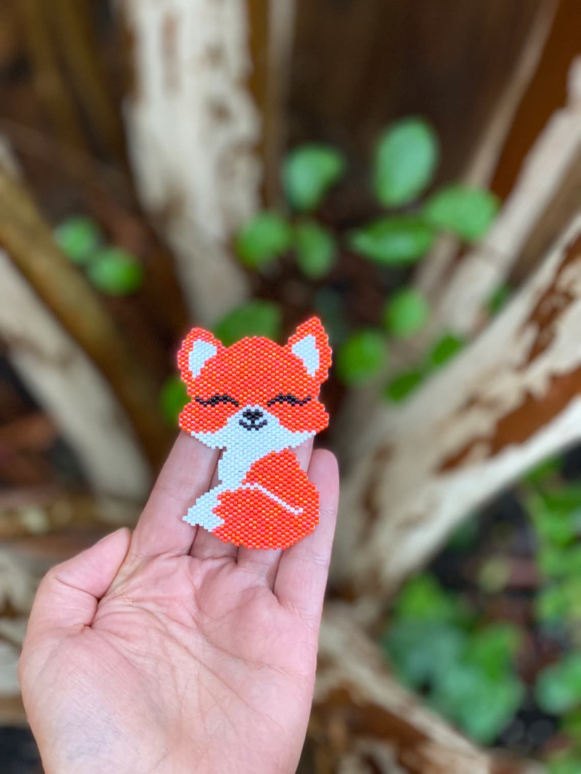 Cute Fox - Brick and Peyote Stitch Pattern, Seed Beads Fox Pattern ...