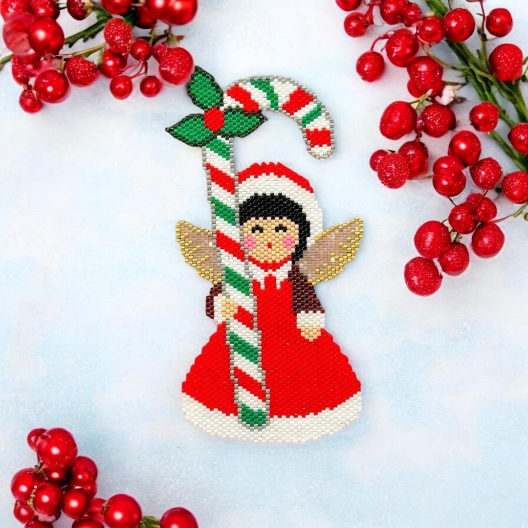 Peyote Stitch and Brick Stitch Angel Pattern, Christmas Angel, Digital ...