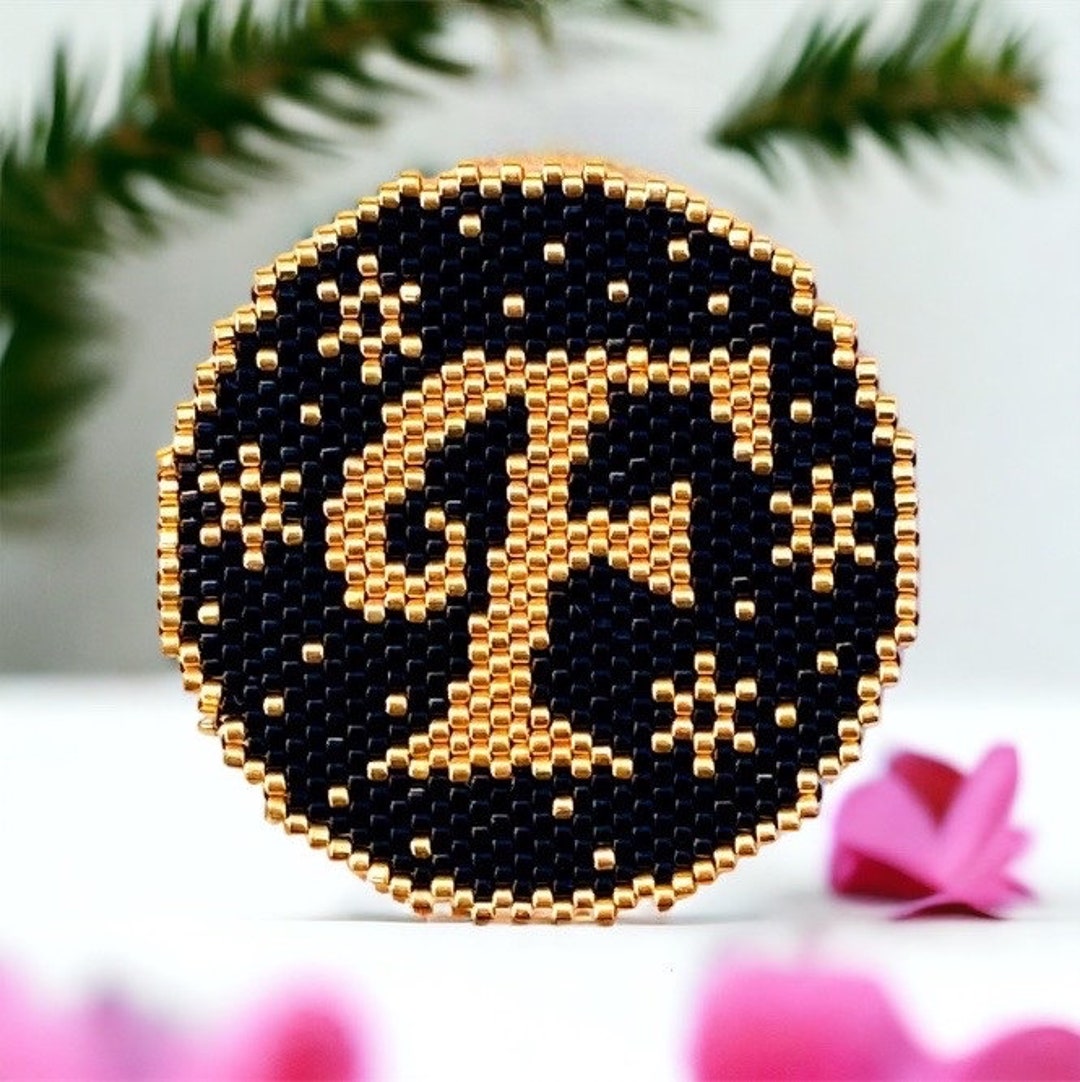 Peyote Stitch or Brick Stitch Pattern Letter F, Digital Download, PDF ...