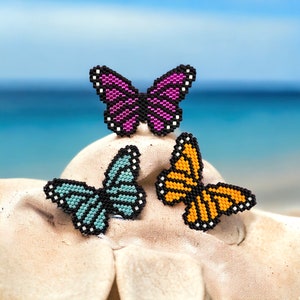 Brick Stitch Butterfly Pattern, Peyote Stitch Butterfly Pattern,instant ...