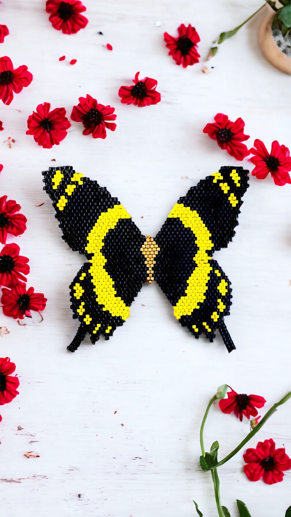 Beaded Butterfly Brick Stitch Pattern (PDF Download) - Etsy