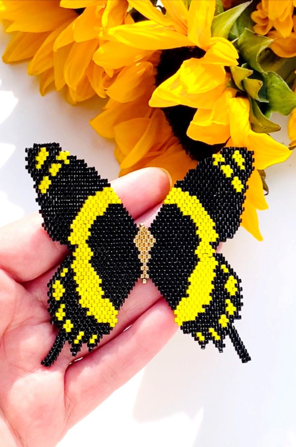 Beaded Butterfly Brick Stitch Pattern (PDF Download) - Etsy