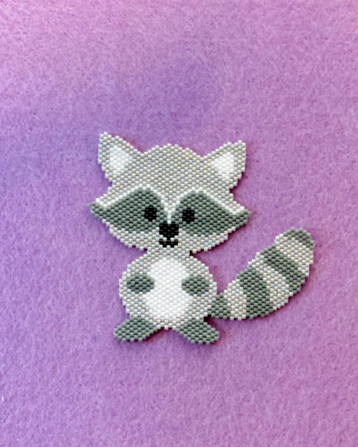 Raccoon Brick and Peyote Stitch Pattern Seed Beads Raccoon - Etsy