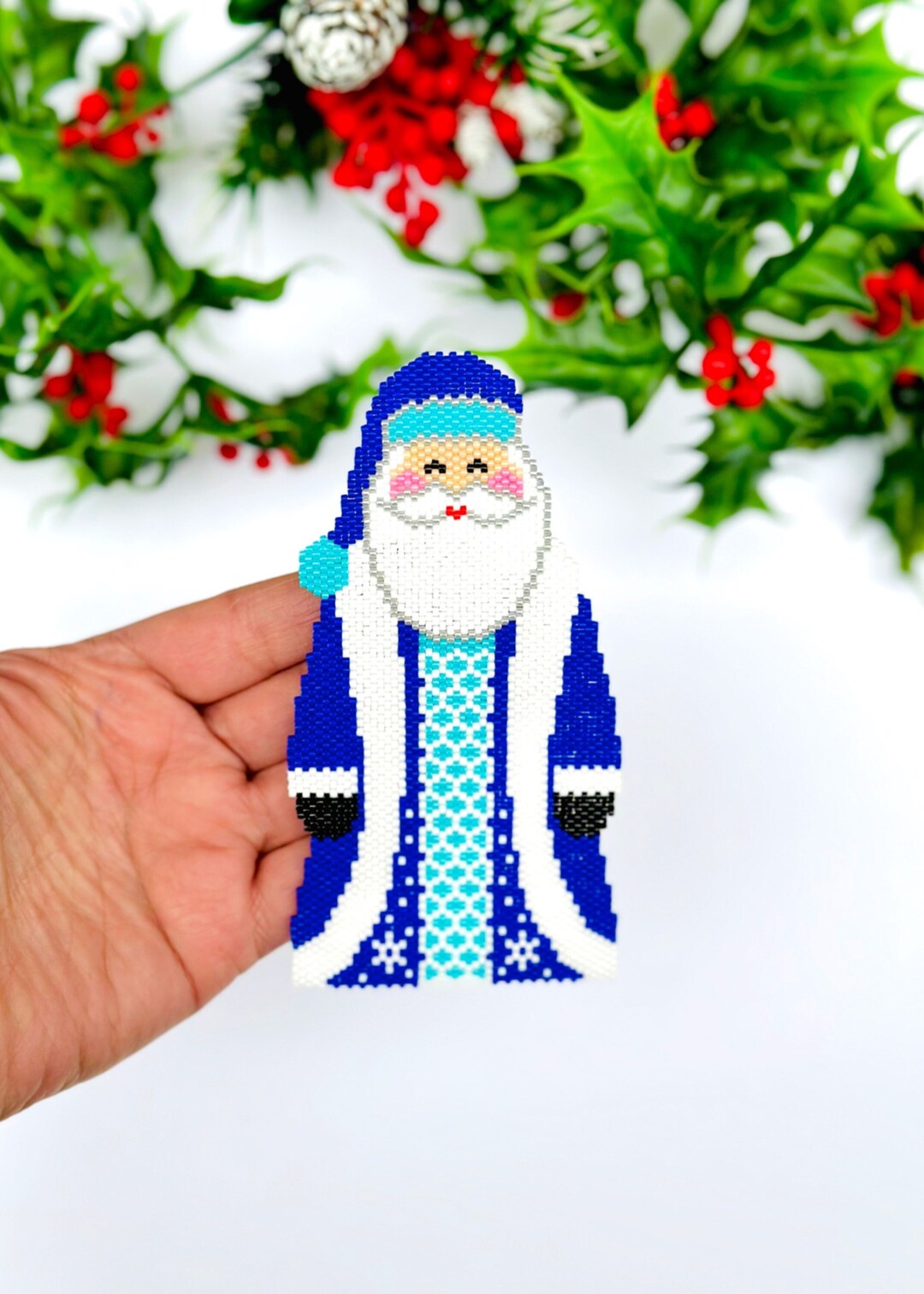 Peyote and Brick Stitch Santa Claus Pattern, Christmas Santa, PDF ...