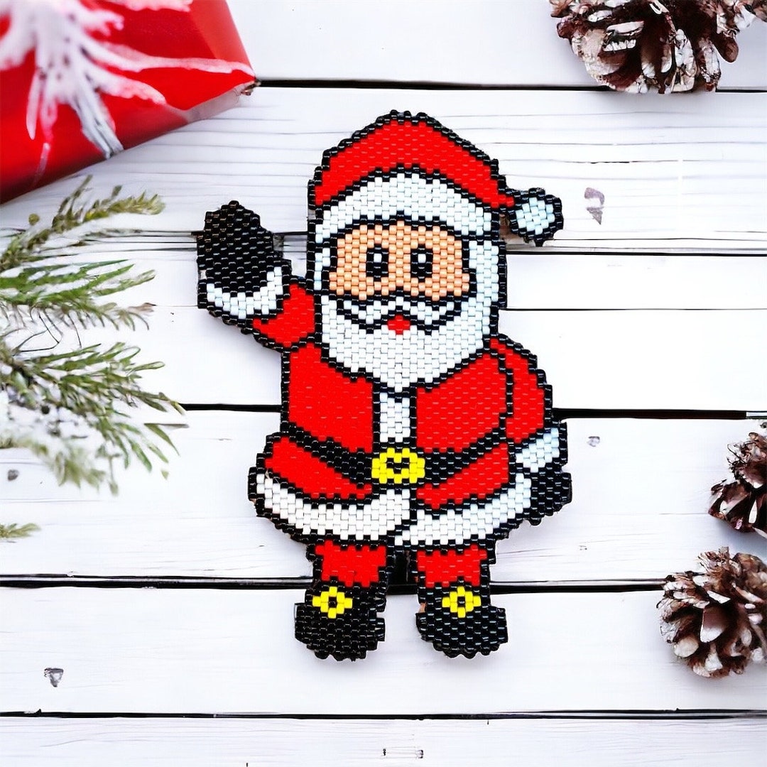 Peyote and Brick Stitch Santa Claus Pattern, Digital Download, PDF ...