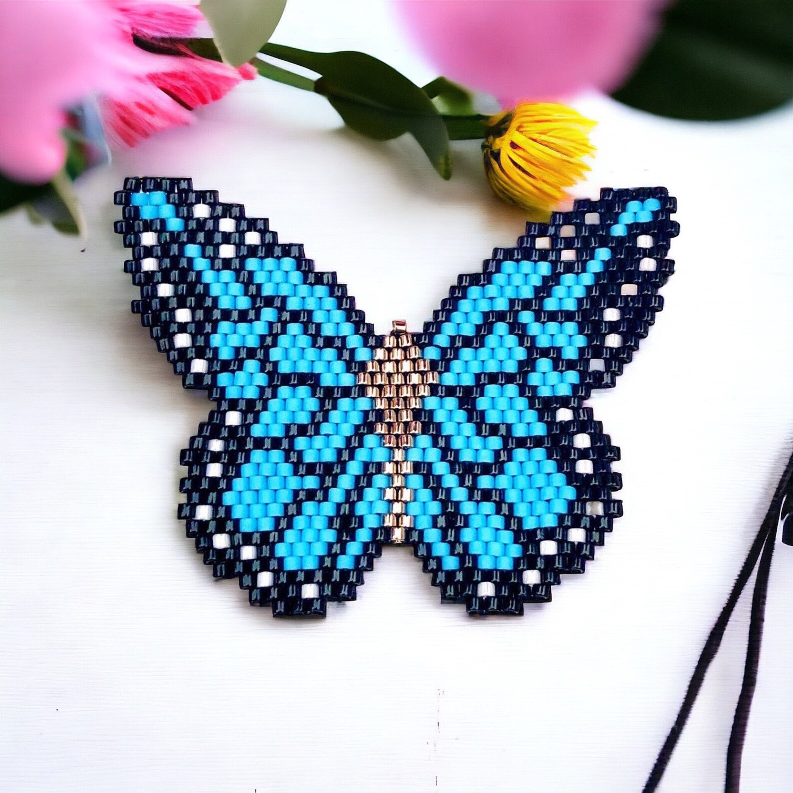 Beaded Butterfly Brick Stitch Pattern (PDF) - Etsy