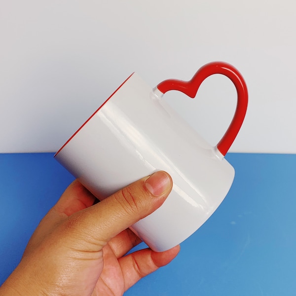 Red Heart Mug - Etsy