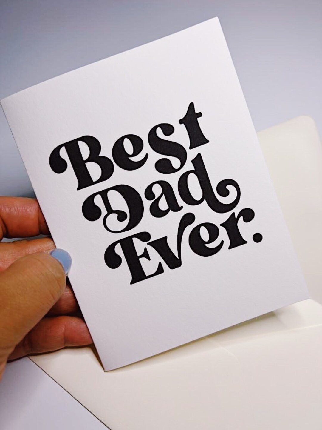 Best Dad Ever Card – Handmade Cotton Paper Card - Etsy
