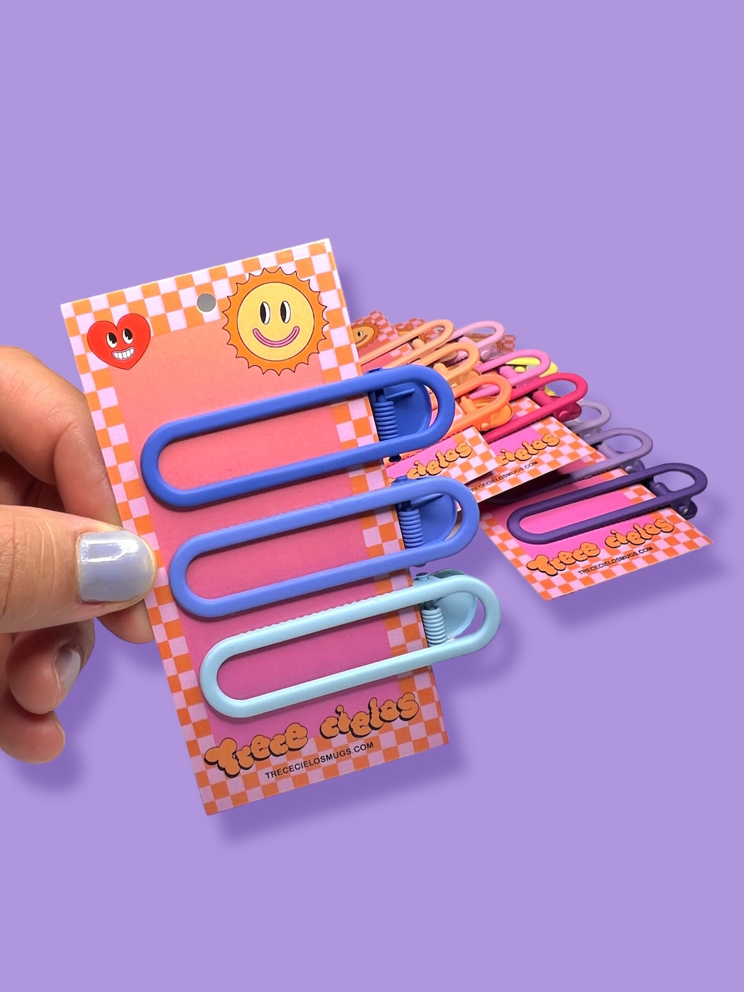 Round Gradient Hair Clips - Etsy