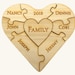 Custom Family Wooden Heart Puzzle Family Unity Puzzle - Etsy