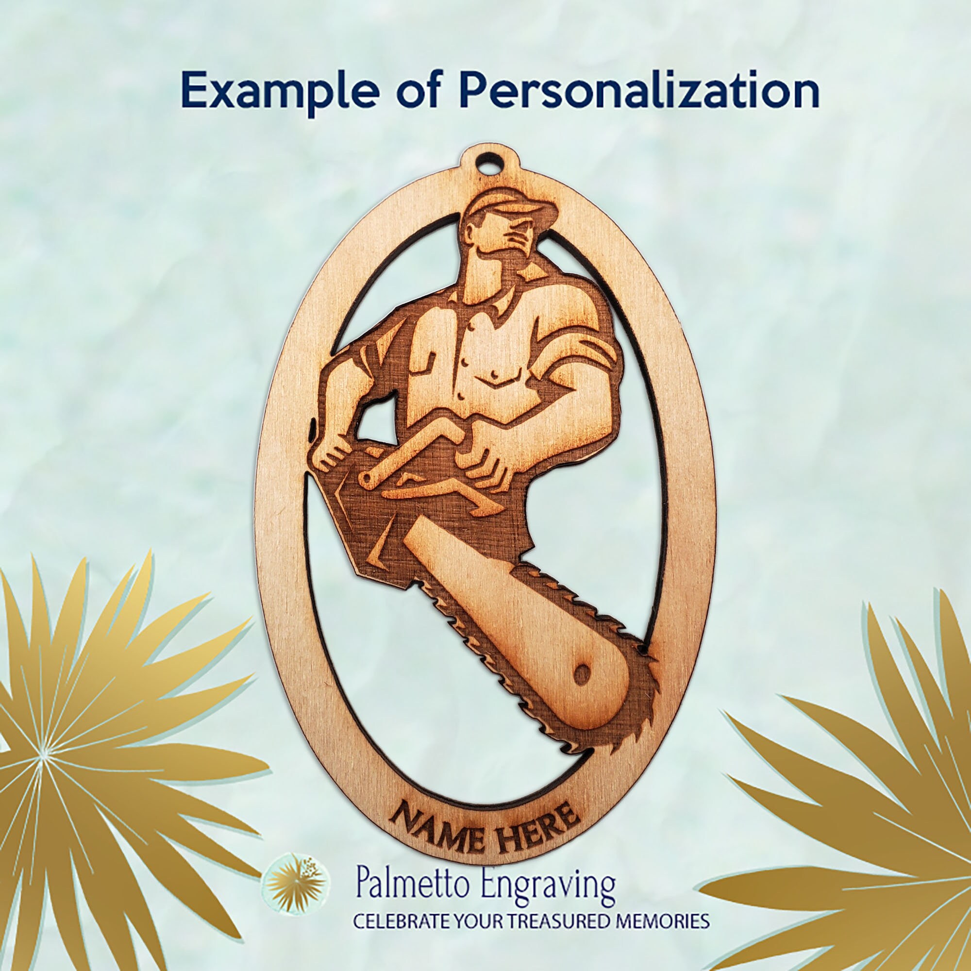 Personalized Lumberjack Christmas Ornament | Gifts for Loggers ...