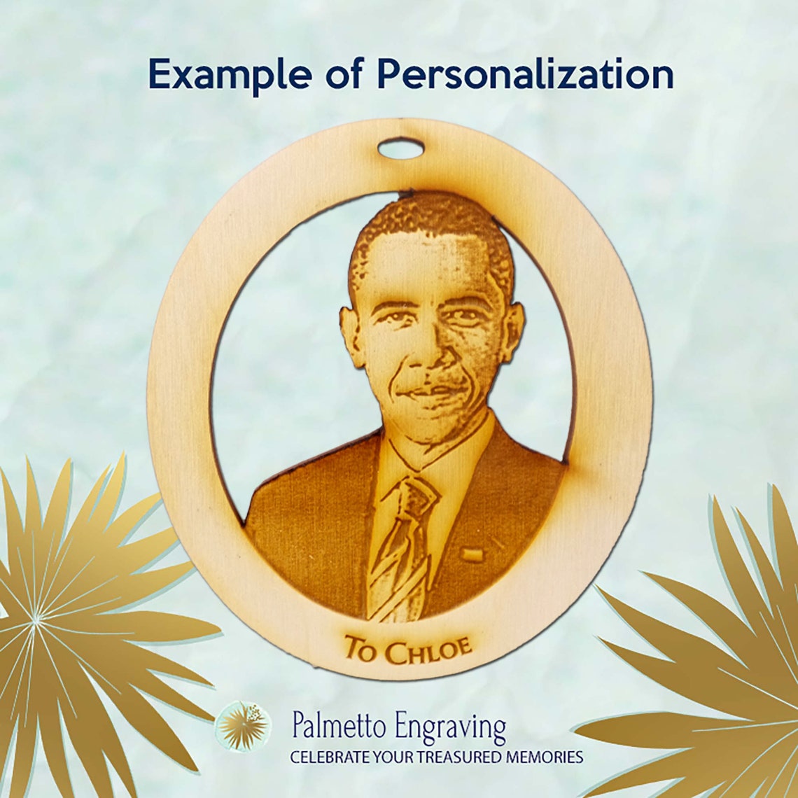 Personalized President Barack Obama Ornament - Historical Ornaments ...