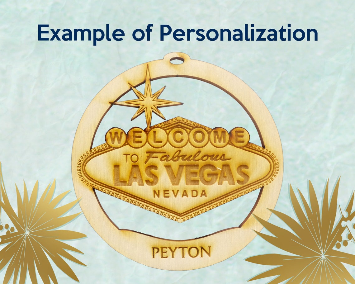 Personalized Welcome to Las Vegas Sign Ornament Personalized - Etsy